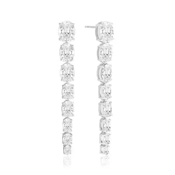 SIF JAKOBS JEWELLERY Earrings Ellisse Lungo Otto - Silver