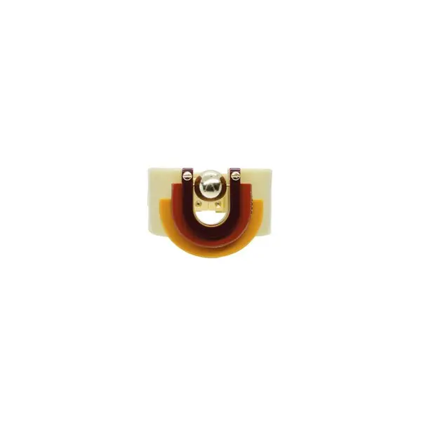 GISSA BICALHO Handmade Acrylic Bracelet Craft Verner Multicolour - Yellow