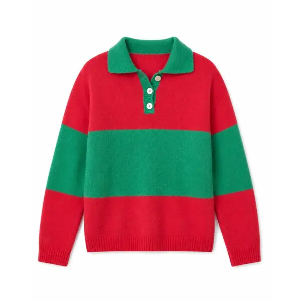 Mind Traveler Paola Fuchsia And Green Sweater - Green/pink