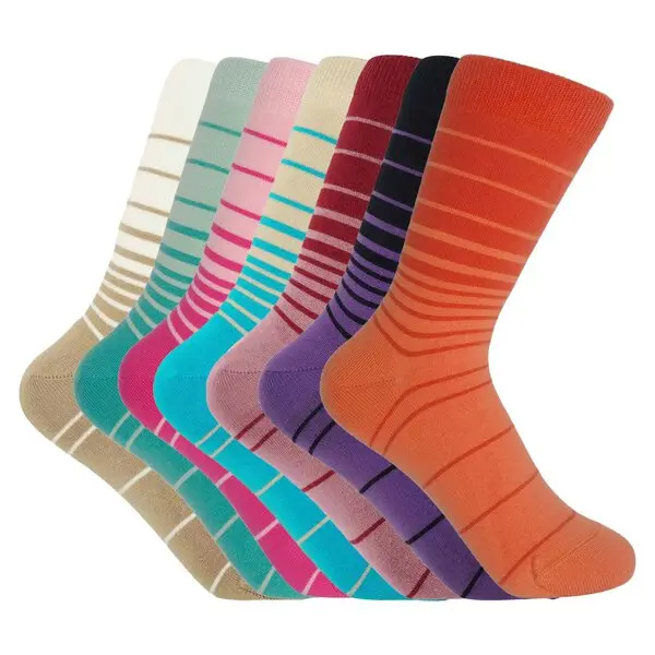 PEPER HAROW - MADE IN ENGLAND Retro Stripe Socks Bundle - Green