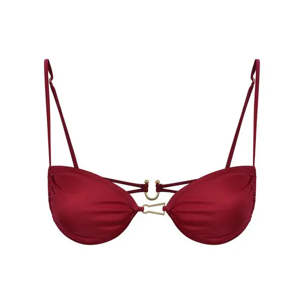 BIANCA RESORTWEAR Calla Bikini Top In Cherry - Red