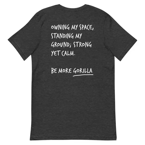 ANCHOR & CREW Heather Think Ocean Gorilla Aspirations Cotton Embroidered T-shirt - Black