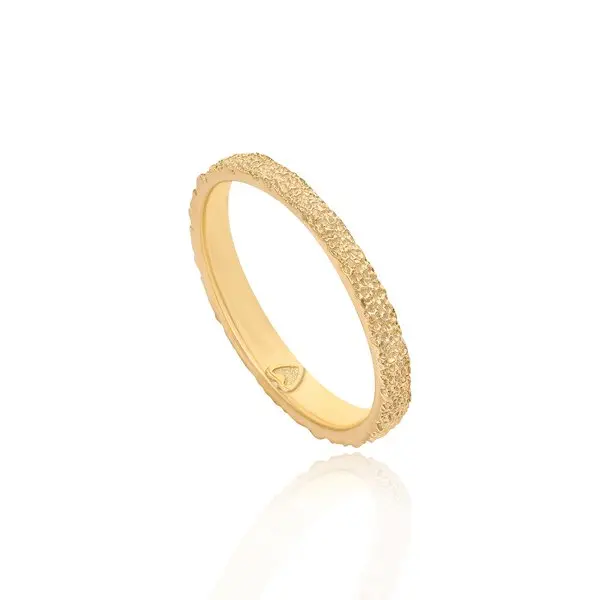 THE JEWELZ Gold / Yellow / White Lover's Rock Impression Ring - Gold/yellow/white