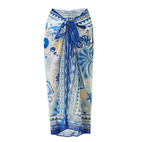 Loveist Store Trya Pareo Sarong Cover Up - Blue