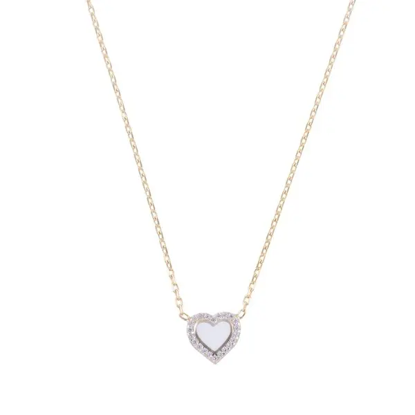 SHYMI Enamel & Pave Mini Heart - White
