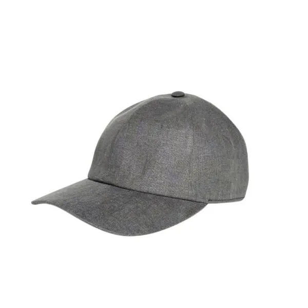 CACHEMIO Minimalist Linen Baseball Cap - Grey