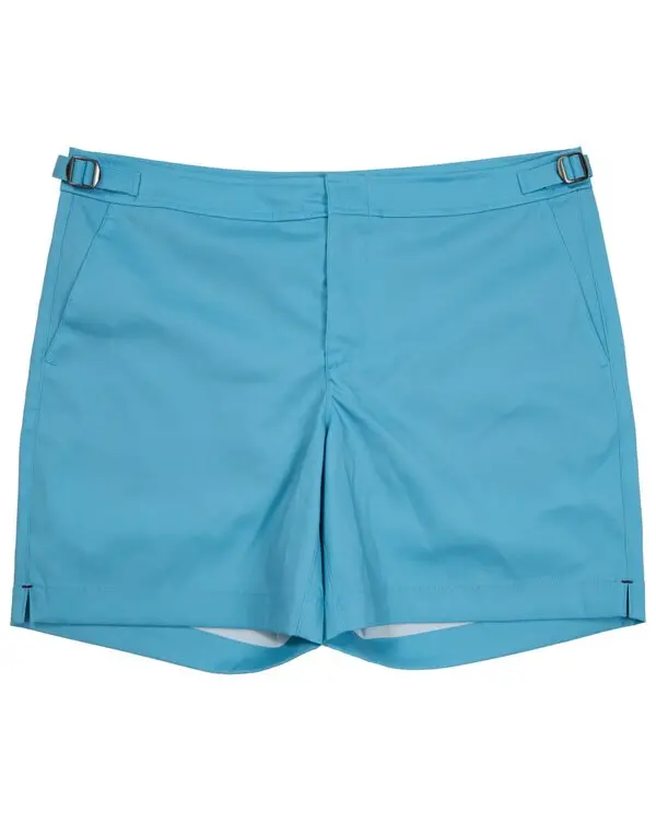 LORDS OF HARLECH Pool Oxford Teal Swim Tailored Short - Blue