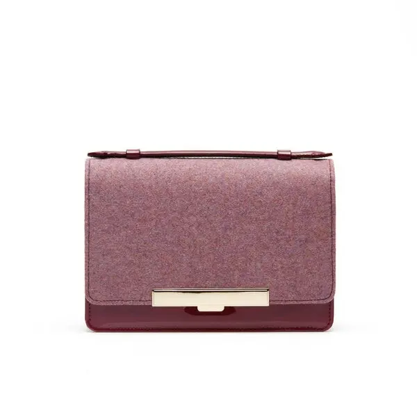 DANNI RO Dr. Clutch- Compact Purse Bordeaux Color - Pink