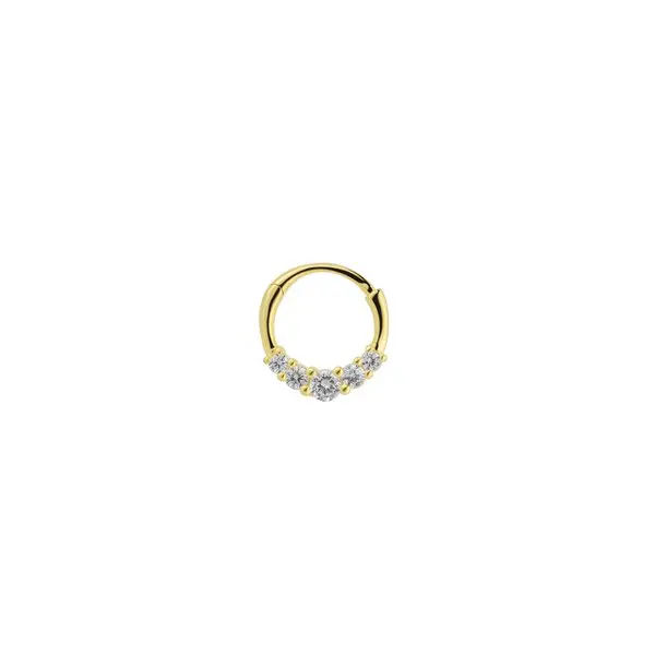 SPERO LONDON Sterling Silver Crown Helix Tragus Huggie Earring - Gold
