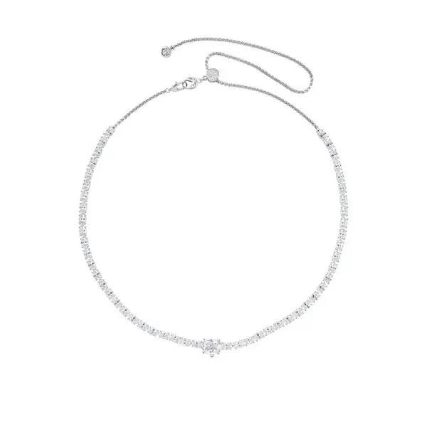 Arte Madrid Whisper Of Love Tennis Necklace & Head Chain With Interchangeable Gemstone Pendants - White