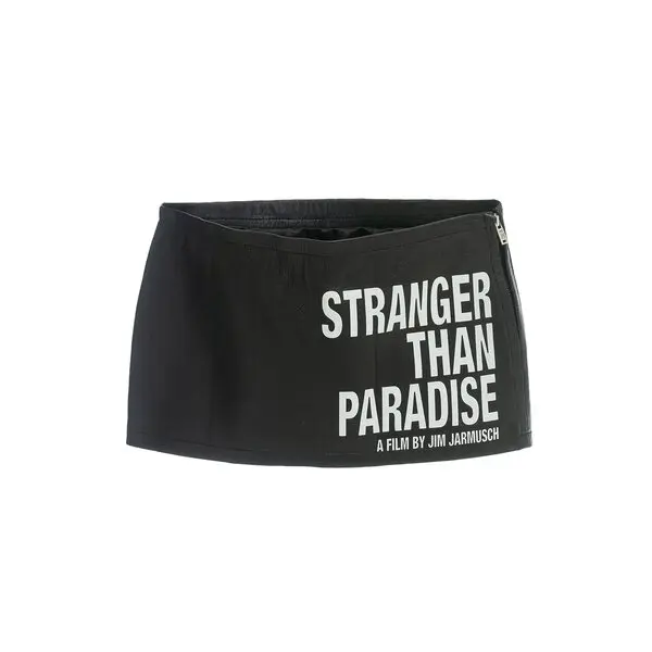 COME ON Stranger Leather Mini Skirt - Black