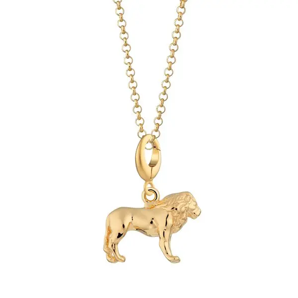 LILY CHARMED Plated Lion Charm Necklace - Gold