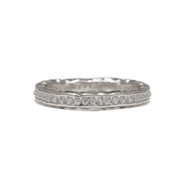 CLASSICHARMS Sophie Molten Eternity Stackable Ring - Silver