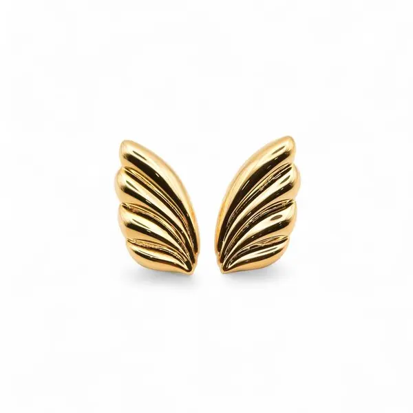 MISS CECILIA Muse Wing Earrings - Gold