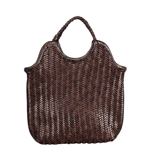 RIMINI Hand Woven Hand Woven Tote Dark - Brown