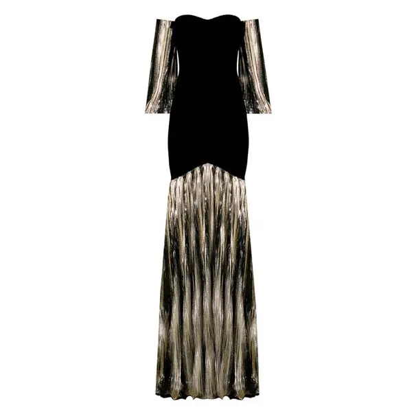 NUR KARAATA Bastille Gown - Gold