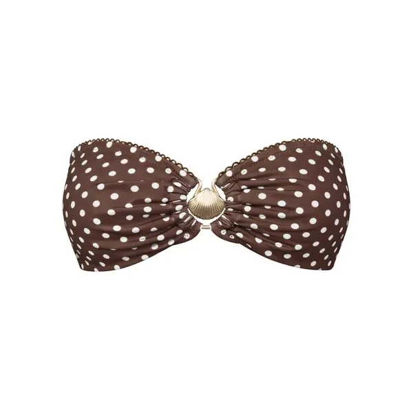 IVY SWIMWEAR Violetta In Dot Top - Brown