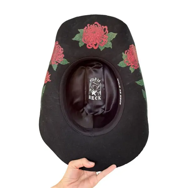 WILD AS HECK Anne Cowboy Hat - Black
