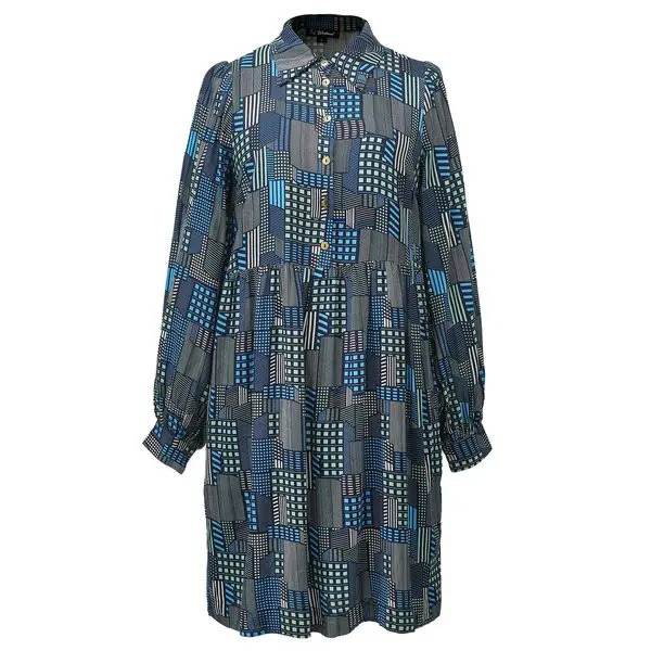 SMART AND JOY Graphic Print Shirt-dress - Blue