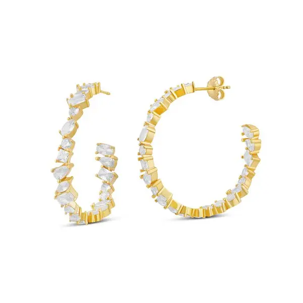 SHYMI Multi Shape Hoop Earrings - Gold