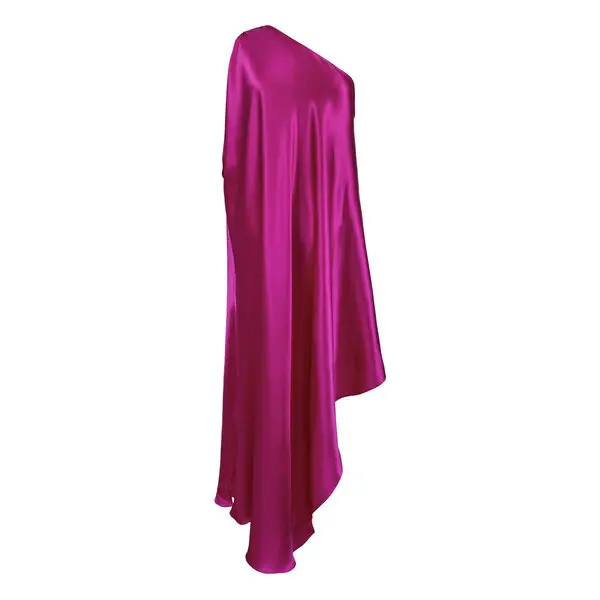 SASHA LA MER Beatrice Silk Dress, Color Fuchsia - Pink