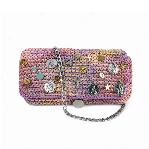 HILO DE MAR Hand-knitted Bag With Metal Charms