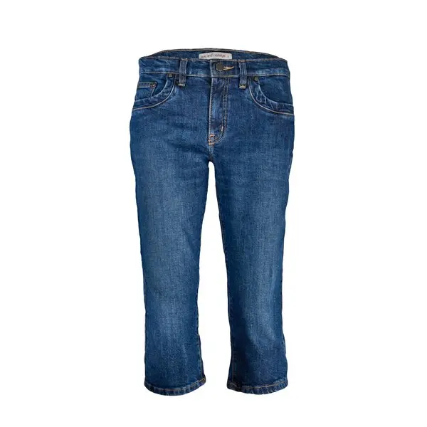 LOVE AND NOSTALGIA Little Gath Capri Jean Dark Vintage - Blue