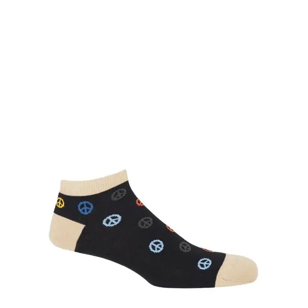 PEPER HAROW - MADE IN ENGLAND Peace Trainer Socks - Black