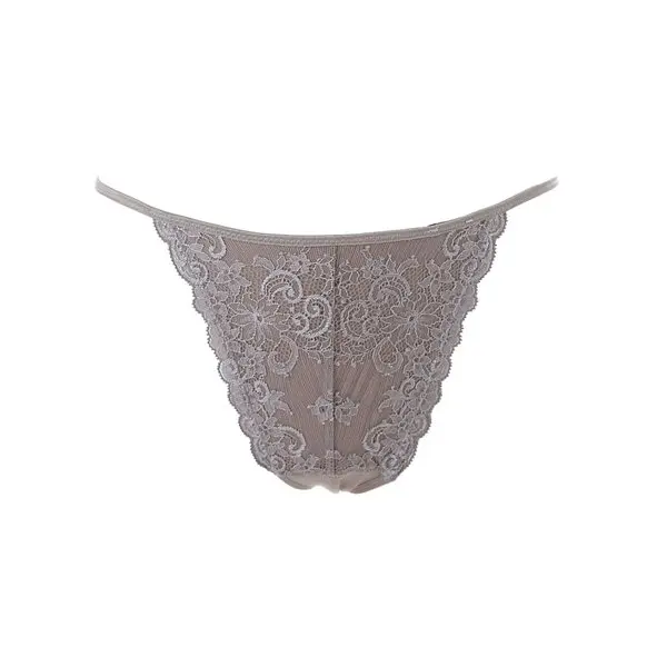 AROMATIQUE Ethereal Touch Thong In Filoscozia Cotton, Ash - Grey