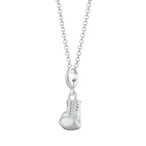LILY CHARMED Sterling Boxing Glove Charm Necklace - Silver