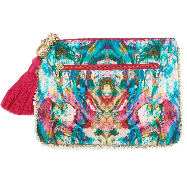 SOPHIA ALEXIA Liquid Rainbow Clutch Bag - White/yellow