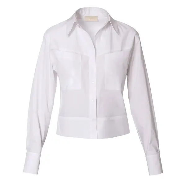 AGGI BY HALEWSKI Robin Bright Long Sleeve Shirt - White
