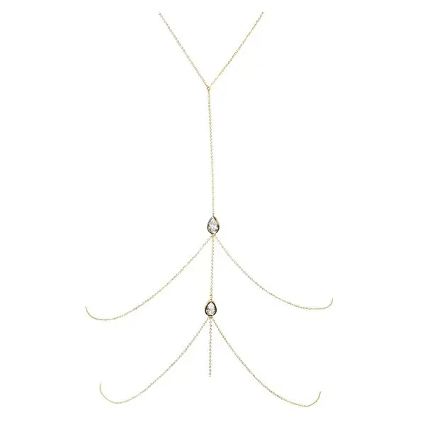 STUDIO BALOGE Suspendue Goutte Body Chain - Gold