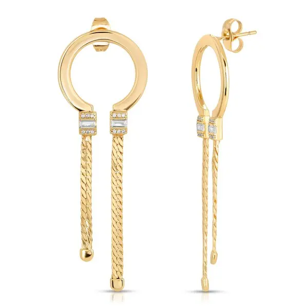 GLAMROCKS JEWELRY Copa Hoops - Gold