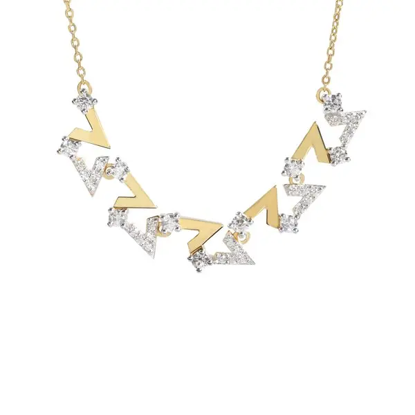 Arte Madrid Reversed A Collection Vivid V Series Necklace - Gold
