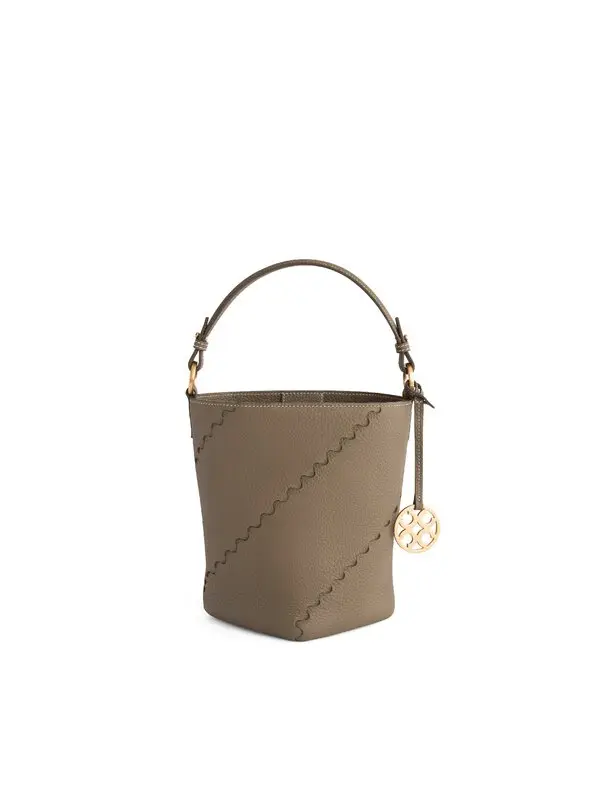 ORANGE CUBE Mosaic Slouch Bucket Bag Cocoa Grey - Brown