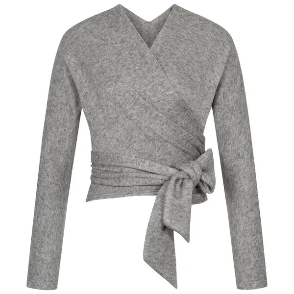 MARIANNA DÉRI Knitted Wrap Top - Grey