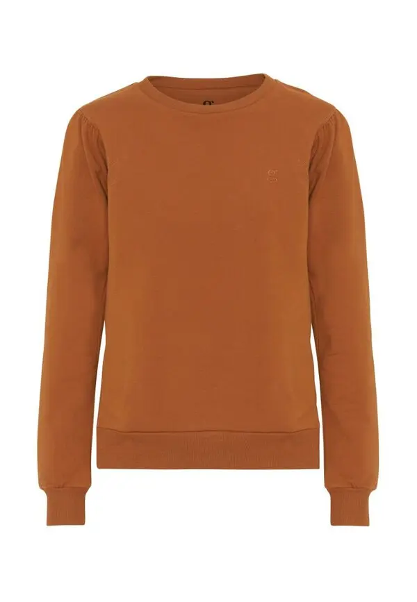GROBUND Signe Sweatshirt The One With Great Sleeves In Burnt - Orange