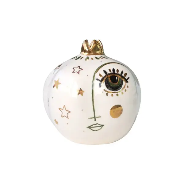 SHERIE BOUTIK Celestial Green Eye Face Pomegranate Decoration - Green/red