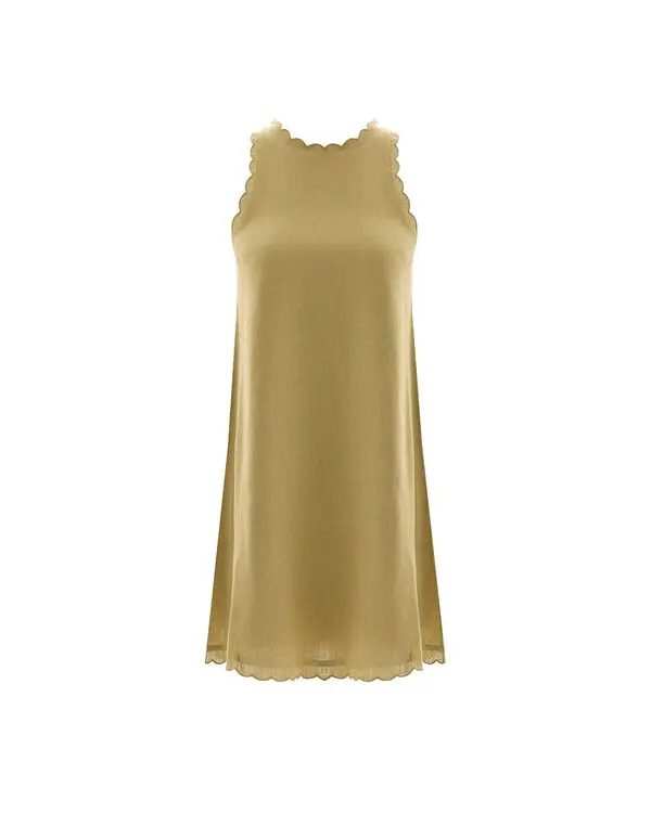 MONLICIA Calia Linen Mini Dress Light - Green