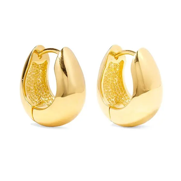 NAZZAR Puffy Dome Hoop Earrings - Gold