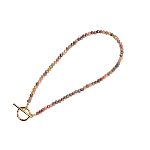 URBANE JEWELRY STUDIO Earth Rainbow Necklace - Yellow