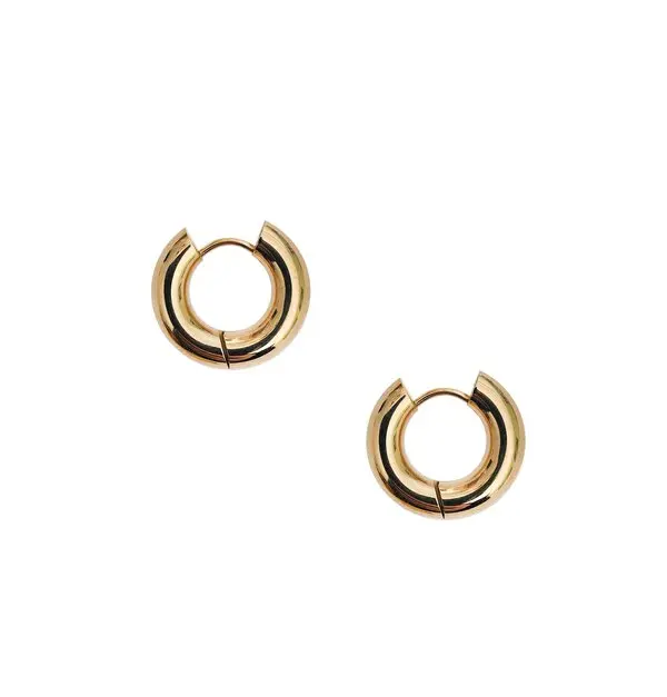 ADRIANA PAPPAS DESIGNS Small Gold Filled Hoops - Yellow