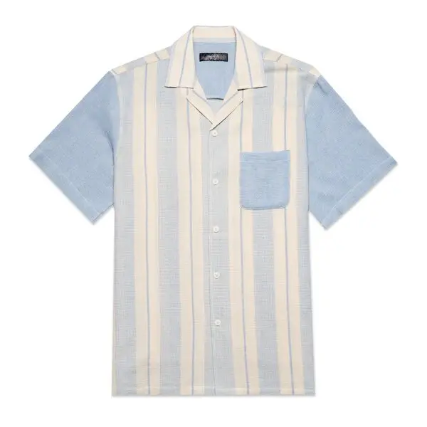 EIGHT X Neutrals/ The Cookout Short Sleeve Shirt + Shorts Matching Set - Blue