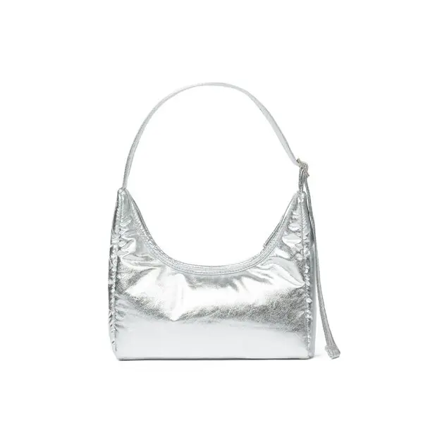 HAH ARCHIVE Leather Textured Shoulder Bag - Silver