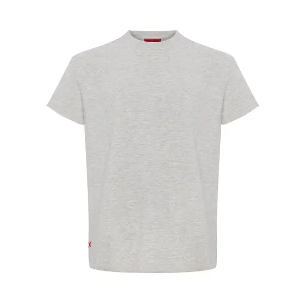 PCFG Cotton Tshirt With Emboss Print - Grey