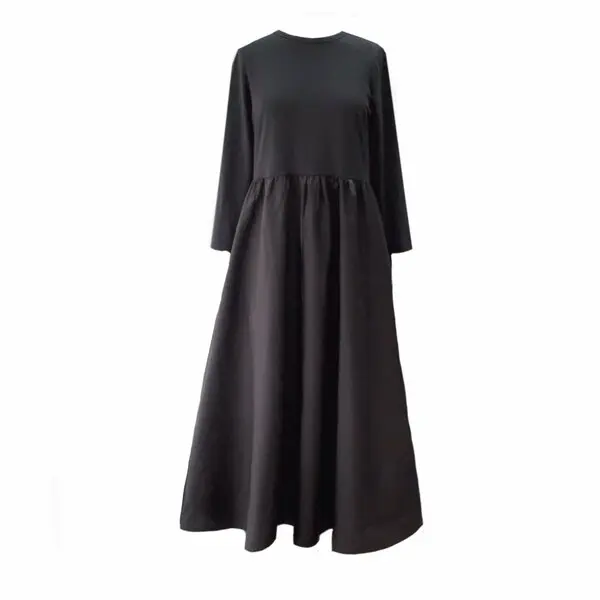 FROCK TALES Amiira Midaxi Dress In With Pockets - Black