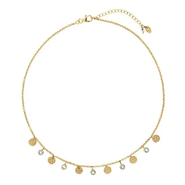 CHARLOTTE'S WEB JEWELLERY Lakshmi Vermeil Necklace Blue Topaz - Gold
