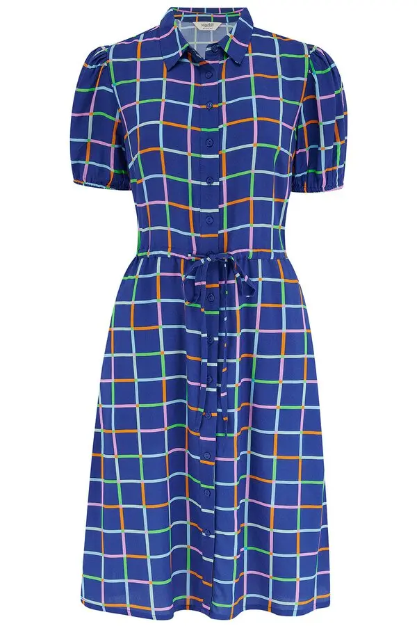 SUGARHILL BRIGHTON Salma Mini Shirt Dress Matchstick Check