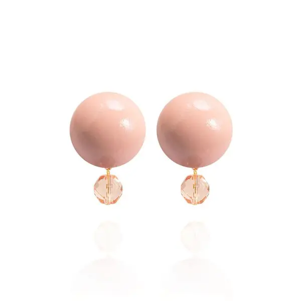 SAULE LABEL Luna Earrings In Classic Blush - Orange